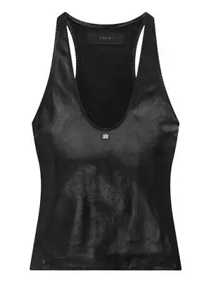 Amiri Ma Icon Leather Tank Top - Black