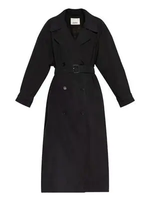 Isabel Marant Elea Double-breasted Trench Coat - Black