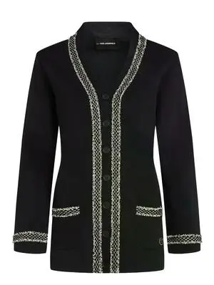 Karl Lagerfeld Boucle Cardigan - Black