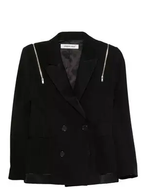 UNDERCOVERISM Double-breasted Blazer With Zip Detail - Black
