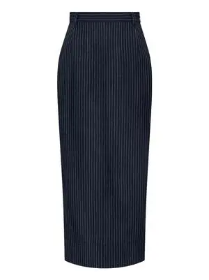 THOM BROWNE Pinstripe High-Waist Skirt
