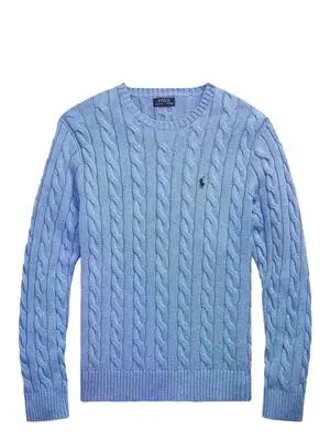 Polo Ralph Lauren Cable-knit Crew-neck Sweater - Blue