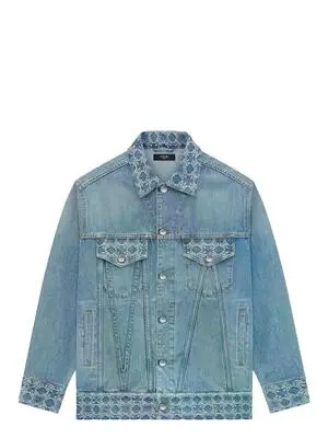 Amiri Ma Quad Jacquard Denim Jacket - Blue