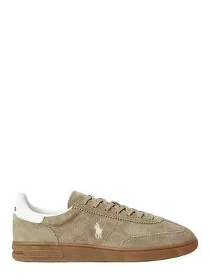 Ralph Lauren Suede Lace Up Sneakers - Neutrals