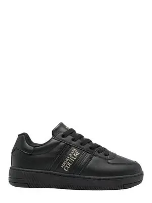 Versace Logo Detail Sneakers - Black