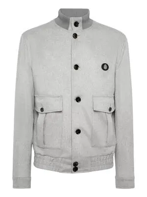BILLIONAIRE Buttoned Bomber Jacket
