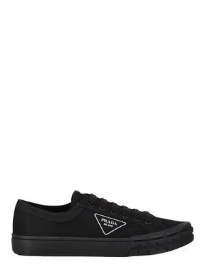 Prada Gabardine Wheel Low Sneakers - Black