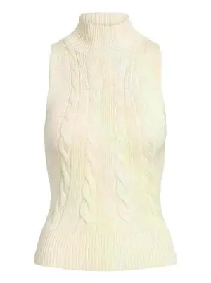 Ralph Lauren Roll-neck Cable-knit Vest - Neutrals