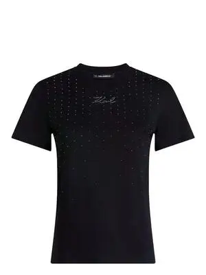 Karl Lagerfeld Rhinestone-embellished T-shirt - Black