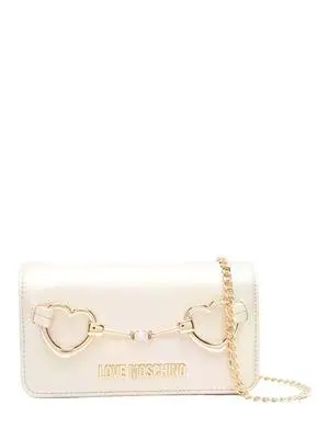 Moschino Heart Clutch Bag - Gold