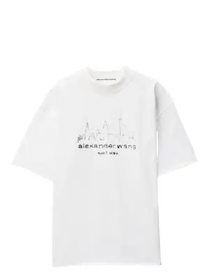 Alexander Wang Graphic Short Sleeve T-shirt - White