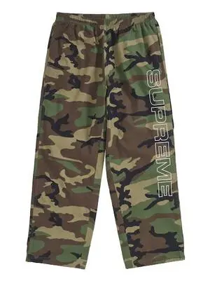 Supreme Spellout Embroidered Ripstop Track Pant - Woodland Camo