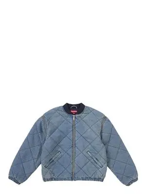 Supreme Zip-off Sleeve Quilted Bomber Jacket - Denim