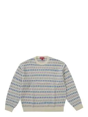 Supreme Flowers Metallic Sweater Ivory