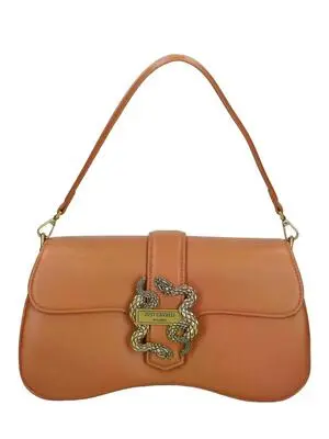 Just Cavalli Snake-buckle Shoulder Bag - Orange