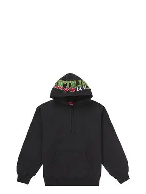 Supreme Logos Hooded Sweatshirt - Black