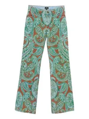 Etro Paisley-print Straight-leg Jeans - Blue