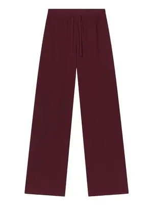 Eterne Drawstring Wide Leg Sweatpants Red