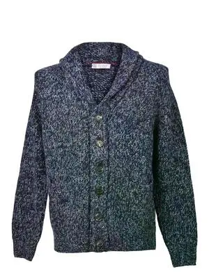 Brunello Cucinelli Shawl-collar Button Cardigan - Blue