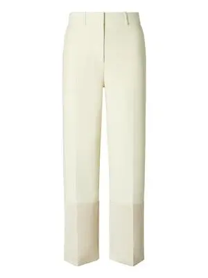 Tory Burch Cropped Crepe Pant - French Cream
