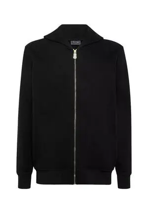 BILLIONAIRE Lion-print Zip-up Hoodie - Black