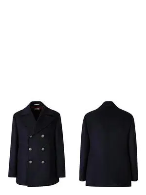 Brunello Cucinelli Double Breasted Coat - Navy/piombo