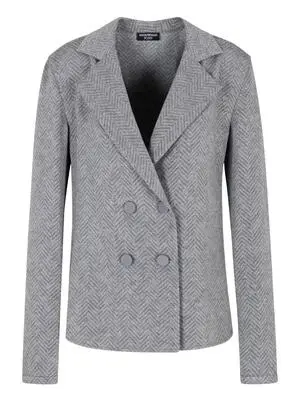 Emporio Armani Double-breasted Blazer - Grey