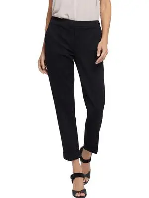 NYDJ Cassidy Cuffed Tapered Trousers Black