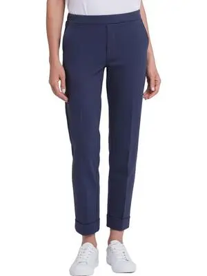 NYDJ Cassidy Cuffed Tapered Trousers Oxford Navy