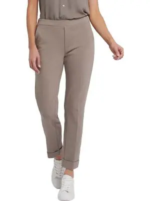 NYDJ Cassidy Cuffed Tapered Trousers Saddlewood
