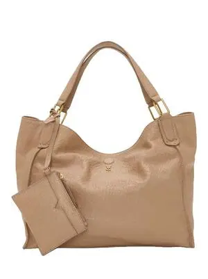 Vince Camuto Embossed Leather Tote Brown