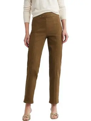 Hue High-waist Straight-leg Denim Leggings - Olive Night