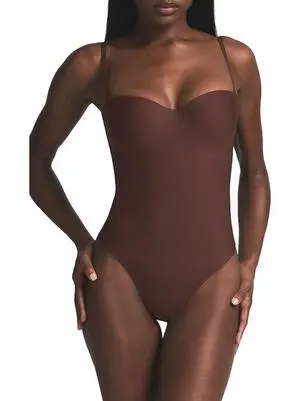 SKIMS Molded Underwire Thong Bodysuit - Cocoa