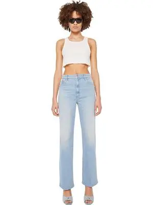 MOTHER The Maven Sneak Jeans - Light Blue