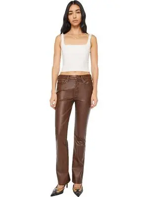 MOTHER The Insider Sneak Bootcut Jeans - Brown