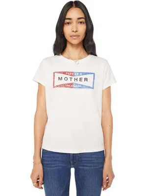 MOTHER Boxy T-shirt With Graphic Embellishment - Red