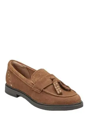 EARTH® Tassel Leather Loafer Medium Brown
