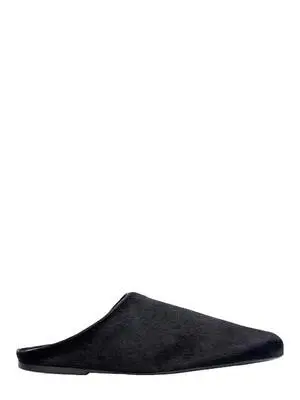 BLACK SUEDE STUDIO Arie Ponyhair Slipper - Black Pony Hair