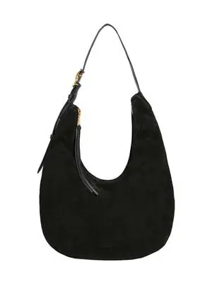 AIMEE Large Unity Suede Hobo Bag Black Suede
