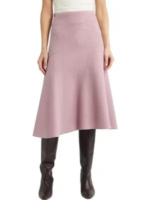 BOSS Vicena Maxi Boiled Wool Skirt - Rose Haze