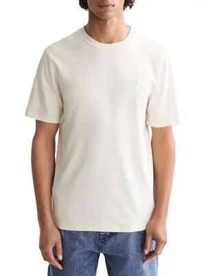 Scotch & Soda Embroidered Logo Organic Cotton Graphic T-shirt - Eggnog