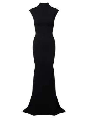 Jacquemus Alba Crêpe Jersey Maxi Dress - Black