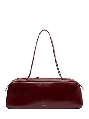 Khaite Simona Patent Leather Shoulder Bag Red
