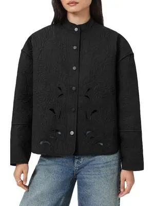 ALLSAINTS Clary Quilted Shacket - Black