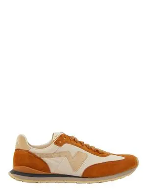 Visvim Fkt Runner Suede-trimmed Sneakers - Brown