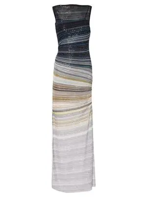 Missoni Sequined Striped Lamé Maxi Dress - Multicoloured