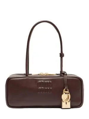 Miu Miu Beau Leather Shoulder Bag - Brown