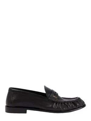 Saint Laurent Le Loafer Leather Penny Loafers - Black