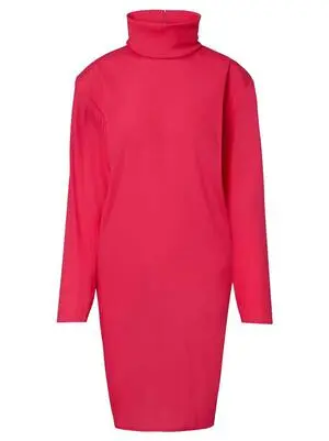Saint Laurent Magenta Silk-blend Midi Dress - Pink