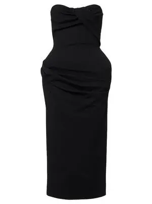 Magda Butrym Draped Midi Dress - Black